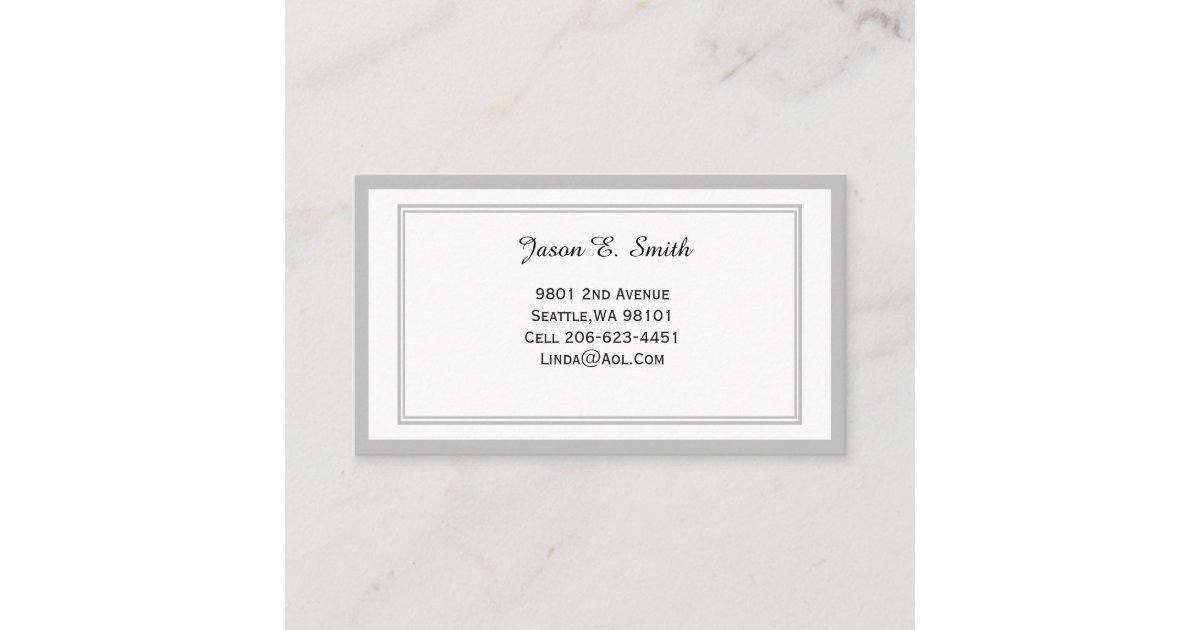 Classic Bordered Calling Card | Zazzle