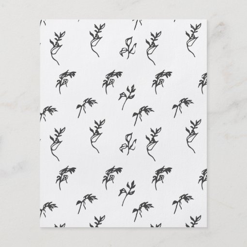 classic botanical floral monogram crest Budget Flyer | Zazzle