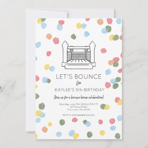 Classic Bounce House Party Invite | Zazzle