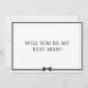 Classic Bowtie Black and White Best Man Proposal Card | Zazzle