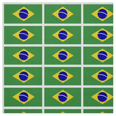Classic Brazilian Flag Fabric | Zazzle