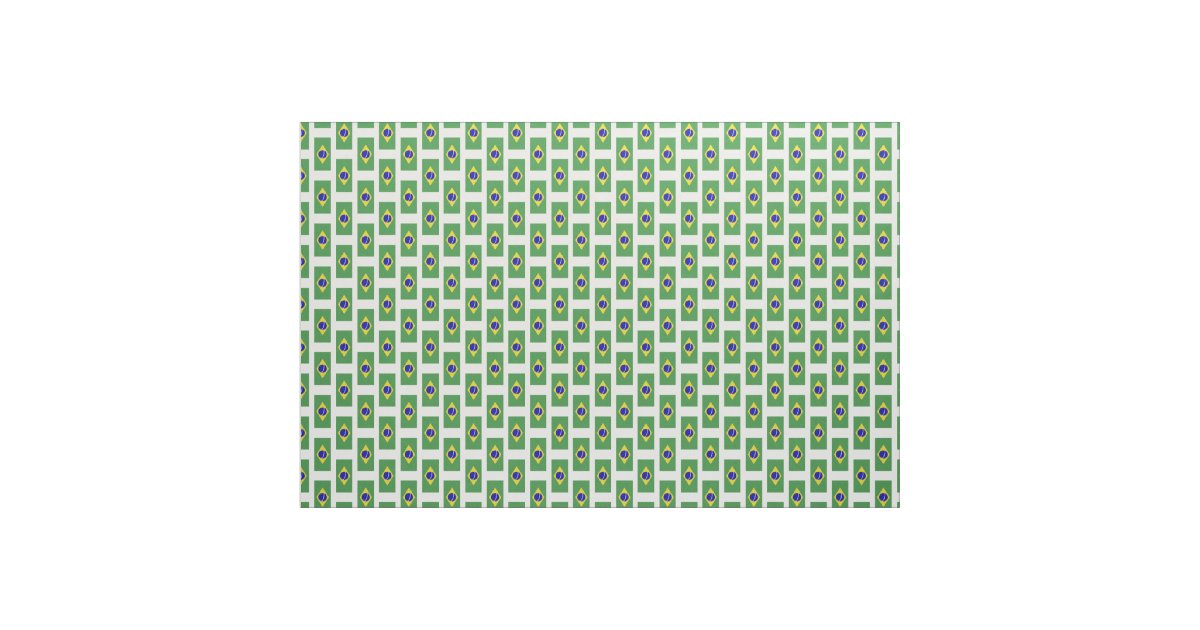 Classic Brazilian Flag Fabric | Zazzle