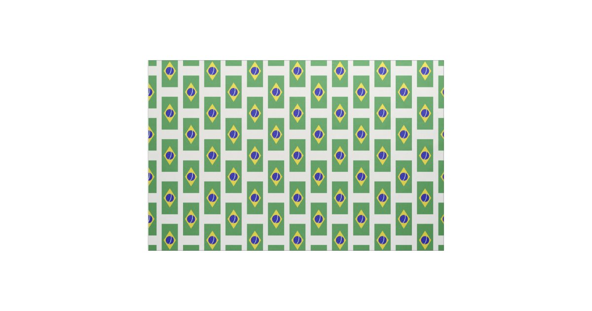 Classic Brazilian Flag Fabric | Zazzle