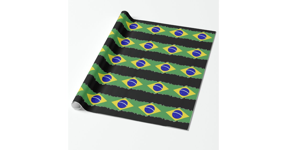 Classic Brazilian Flag Wrapping Paper | Zazzle