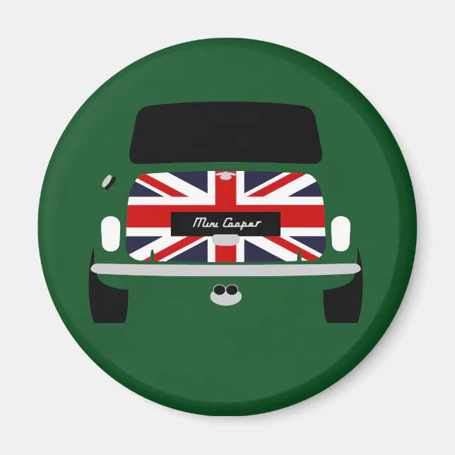 Classic British Racing Green Mini Cooper car Magnet | Zazzle