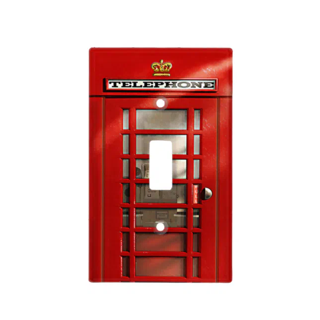 Classic British Red Telephone Box Light Switch Cover | Zazzle