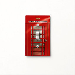 Classic British Red Telephone Box Light Switch Cover | Zazzle