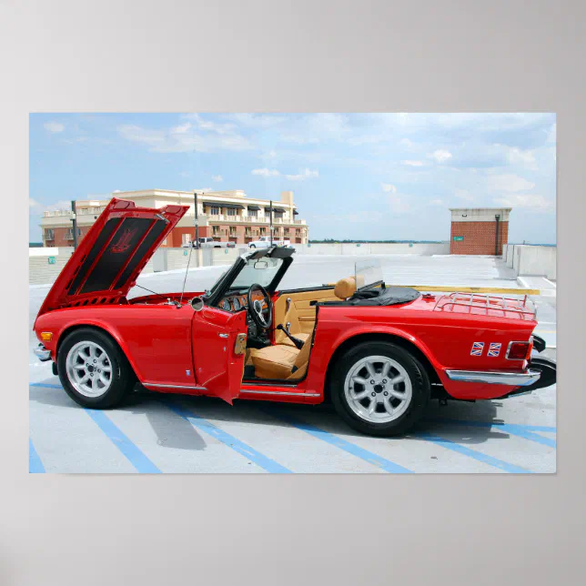 Classic British Sports Car Poster | Zazzle