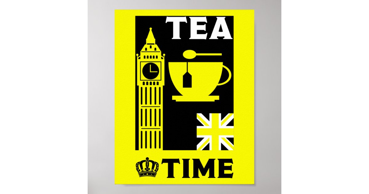 Classic British Tea Drinkers Poster | Zazzle