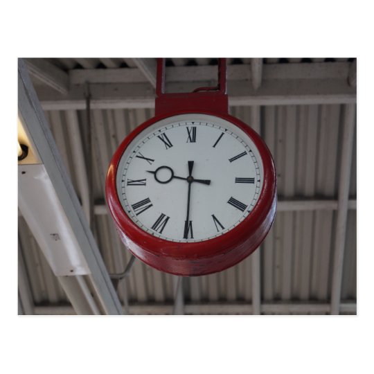 Classic British Train Station Clock Postcard | Zazzle.com