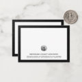 Classic Brushed Silver Logo Note Card | Zazzle