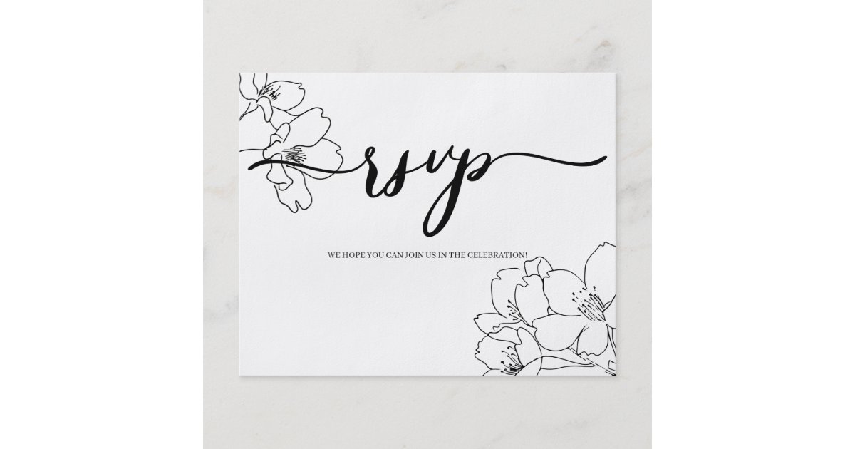 Classic/Budget/ RSVP card. Flyer | Zazzle