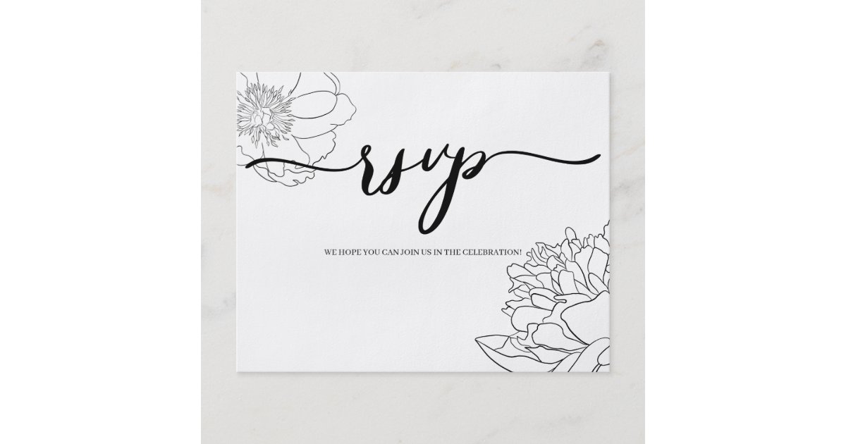 Classic/Budget/ RSVP card. Flyer | Zazzle