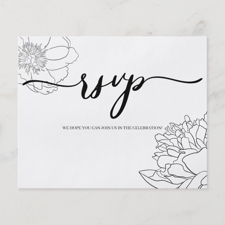Classic/Budget/ RSVP card. Flyer | Zazzle