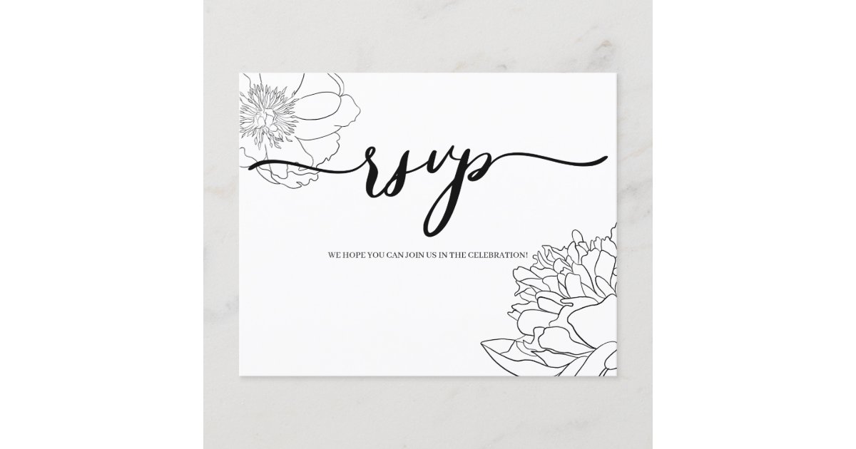 Classic/Budget/ RSVP card. Flyer | Zazzle