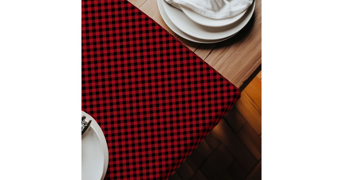 Classic Buffalo Table Runner Red and Black Plaid | Zazzle