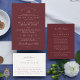 Classic Burgundy Formal Maroon Elegant Wedding Invitation | Zazzle