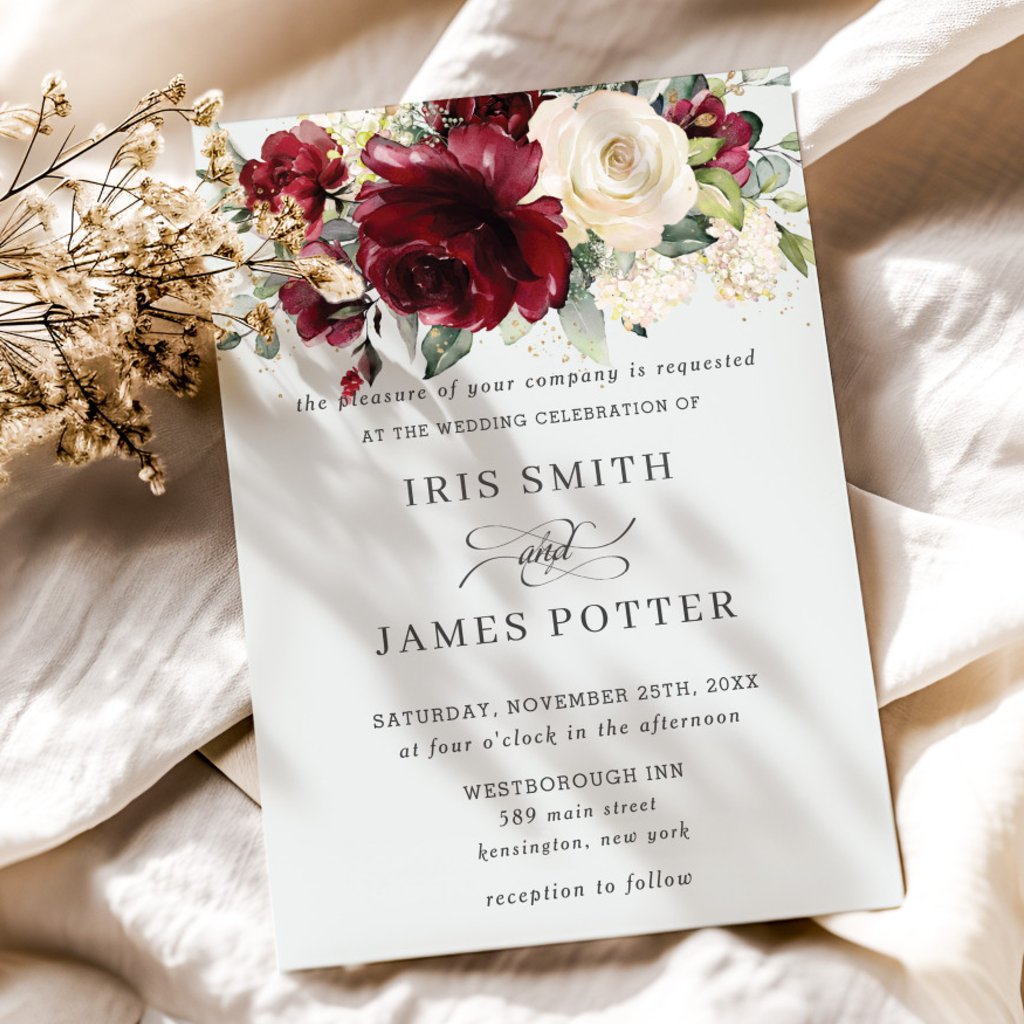 Rustic Fall Autumn Inspired Wedding Invitations | Fall Wedding Colors ...