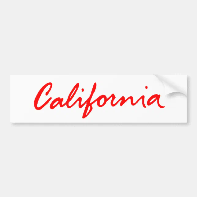 Classic California Script Logo Bumper Sticker | Zazzle