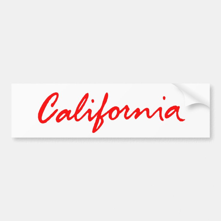 Classic California Script Logo Bumper Sticker | Zazzle