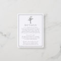 Classic Calla Lily Wedding Details Letterpress Enclosure Card | Zazzle