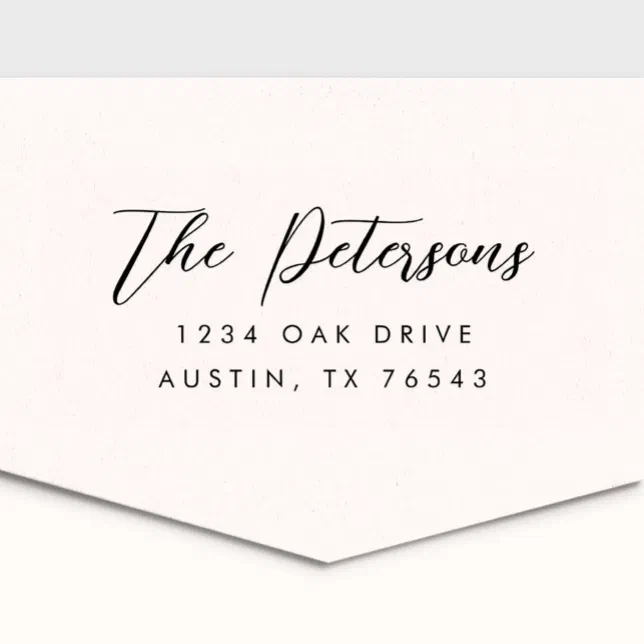 Classic Calligraphy Return Address Self-inking Stamp | Zazzle