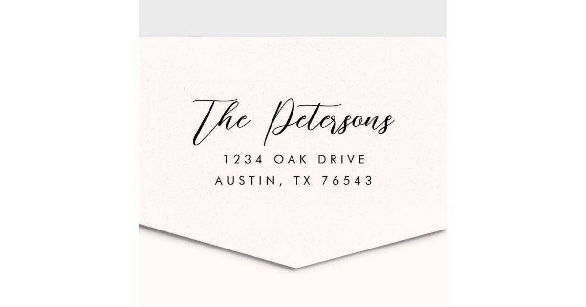 Classic Calligraphy Return Address Self-inking Stamp | Zazzle