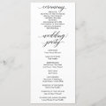 Classic Calligraphy Script Wedding Program | Zazzle