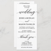 Classic Calligraphy Script Wedding Program | Zazzle
