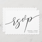 Classic Calligraphy Script Wedding RSVP Card | Zazzle
