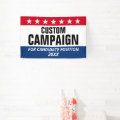 Classic Campaign Design Stars Custom Name Position Banner | Zazzle