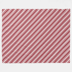 Classic Candy Cane Stripe Fleece Blanket | Zazzle