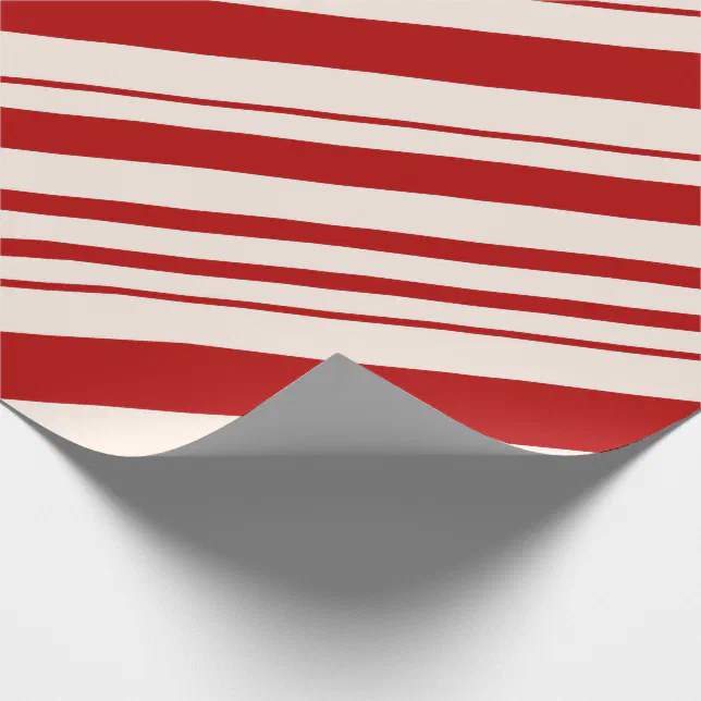 "Classic Candy Cane" Striped Wrapping Paper | Zazzle
