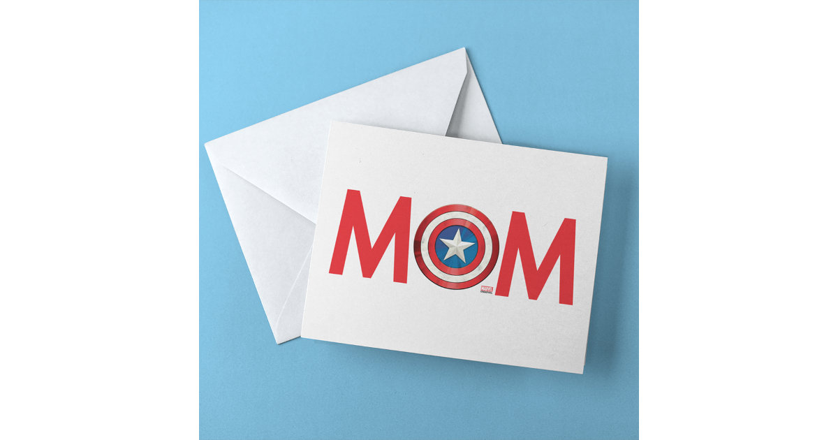 Classic Captain America Mom Card | Zazzle