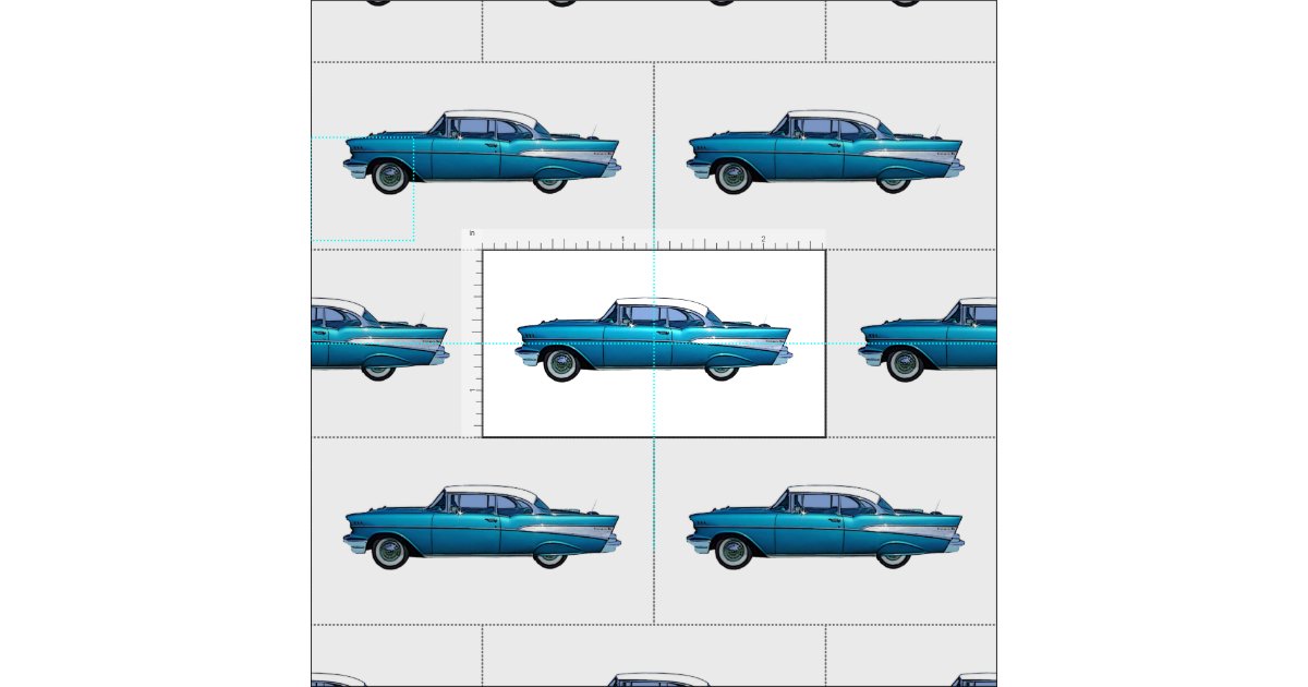 Classic car 1957 Chevy BelAire Fabric | Zazzle