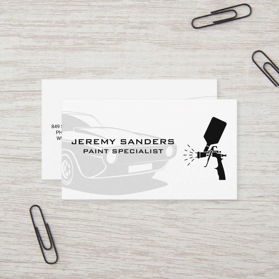 Classic Car | Auto Paint Service Business Card | Zazzle
