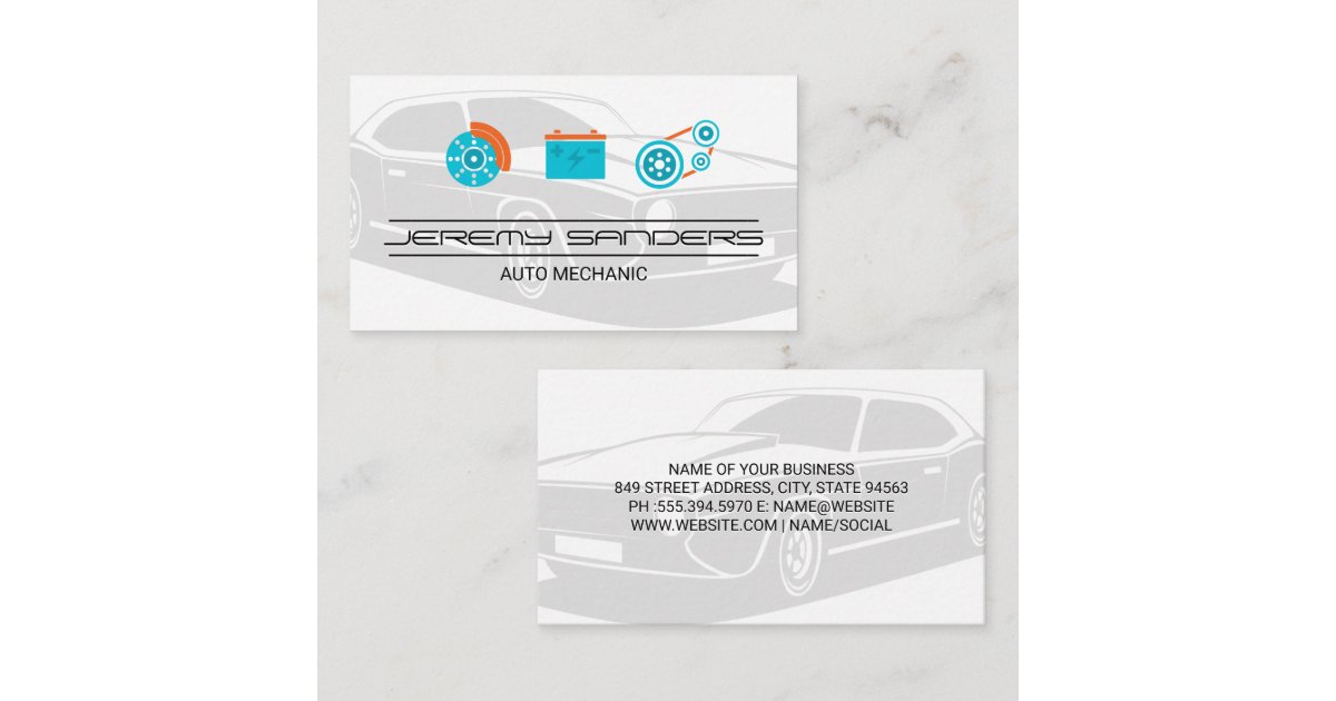 Classic Car | Auto Parts Business Card | Zazzle