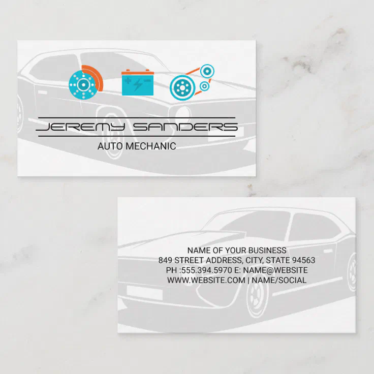 Classic Car | Auto Parts Business Card | Zazzle