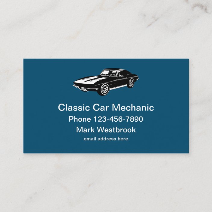 Classic Car Automotive Mechanic Business Card | Zazzle.com