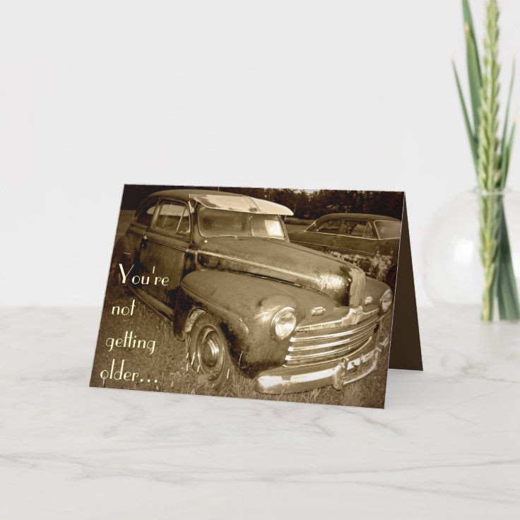 Classic Car Birthday Card | Zazzle