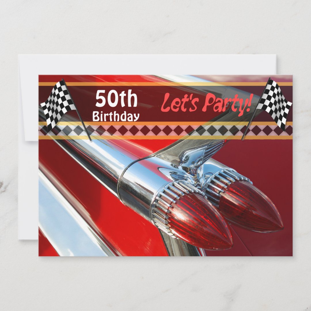 Classic Car Birthday Party Invitation | Zazzle