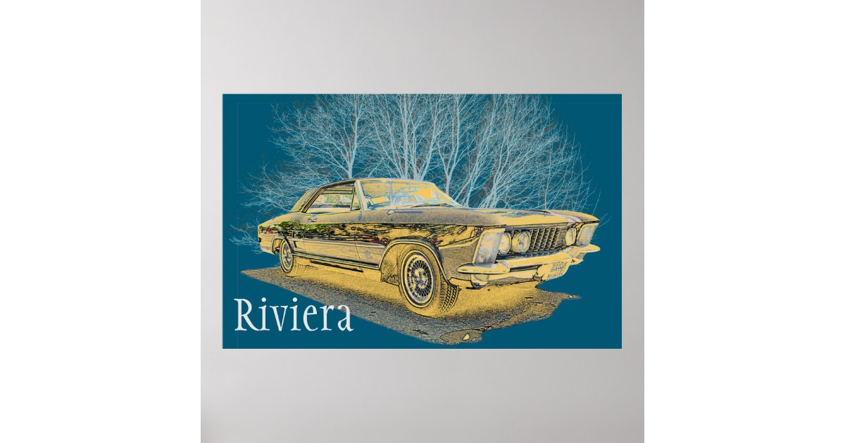 Classic Car Buick Riviera Poster | Zazzle