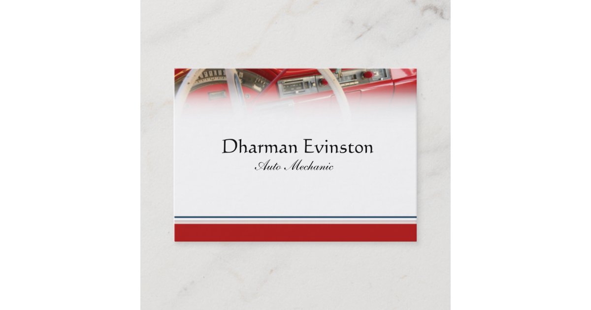 Classic Car Business Card | Zazzle