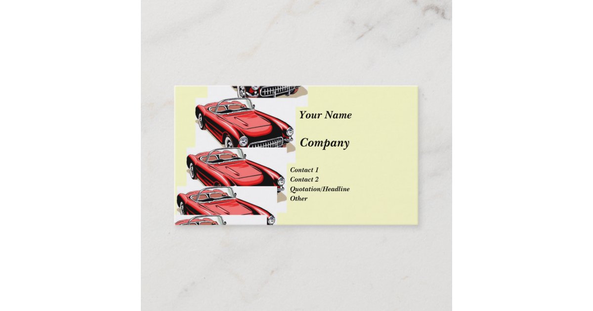 Classic Car Business Card | Zazzle