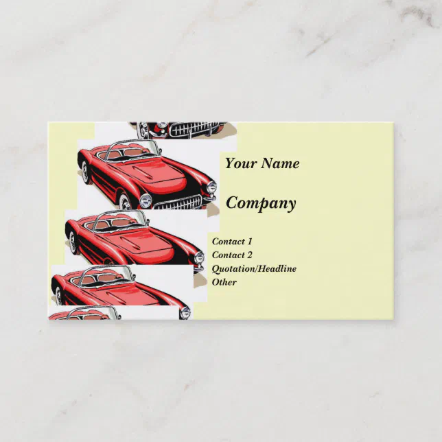 Classic Car Business Card | Zazzle