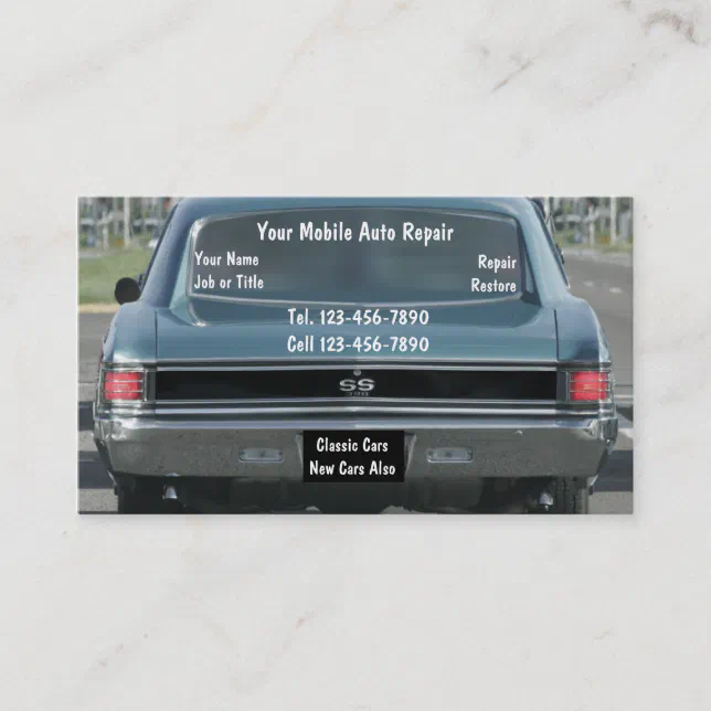 Classic Car Business Cards | Zazzle