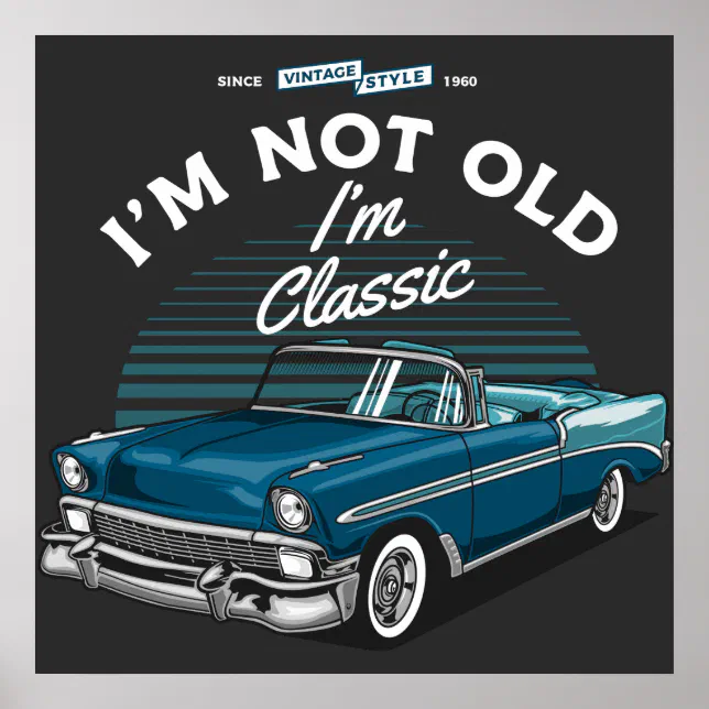 CLASSIC CAR CHEVY BEL AIR CONVERTIBLE 1956 POSTER | Zazzle
