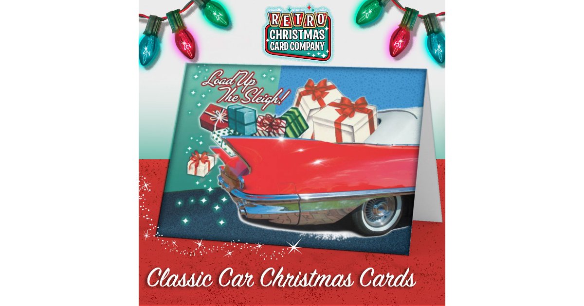 Classic Car Christmas Cards | Zazzle