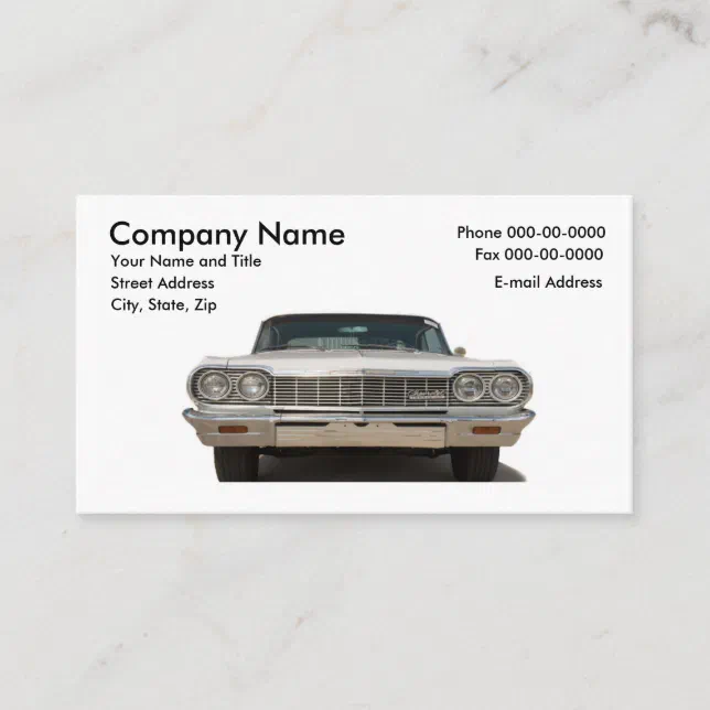 Classic Car Collector Business Card | Zazzle