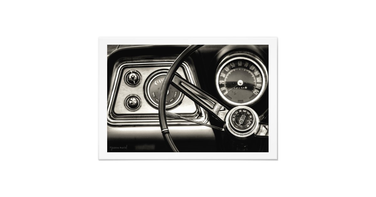Classic Car Dashboard Print | Zazzle